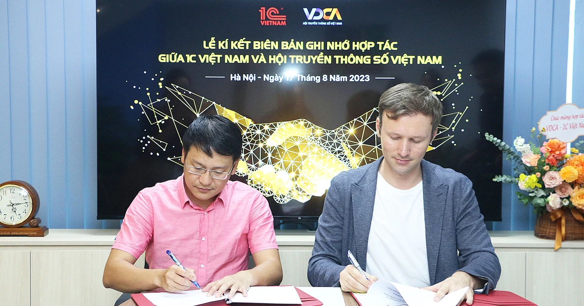 VDCA ký biên bản ghi nhớ hợp tác với Công ty TNHH 1C Việt Nam